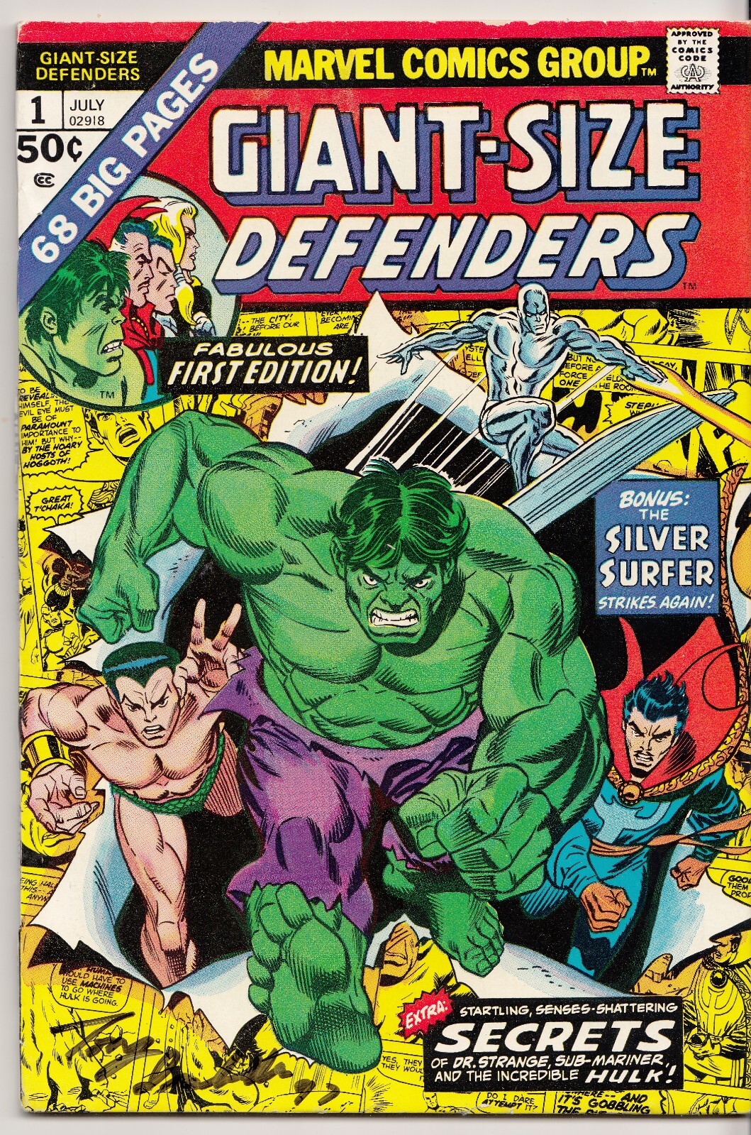 GIANT-SIZE DEFENDERS #1 (1974) Signed by Tony Isabella | eBay