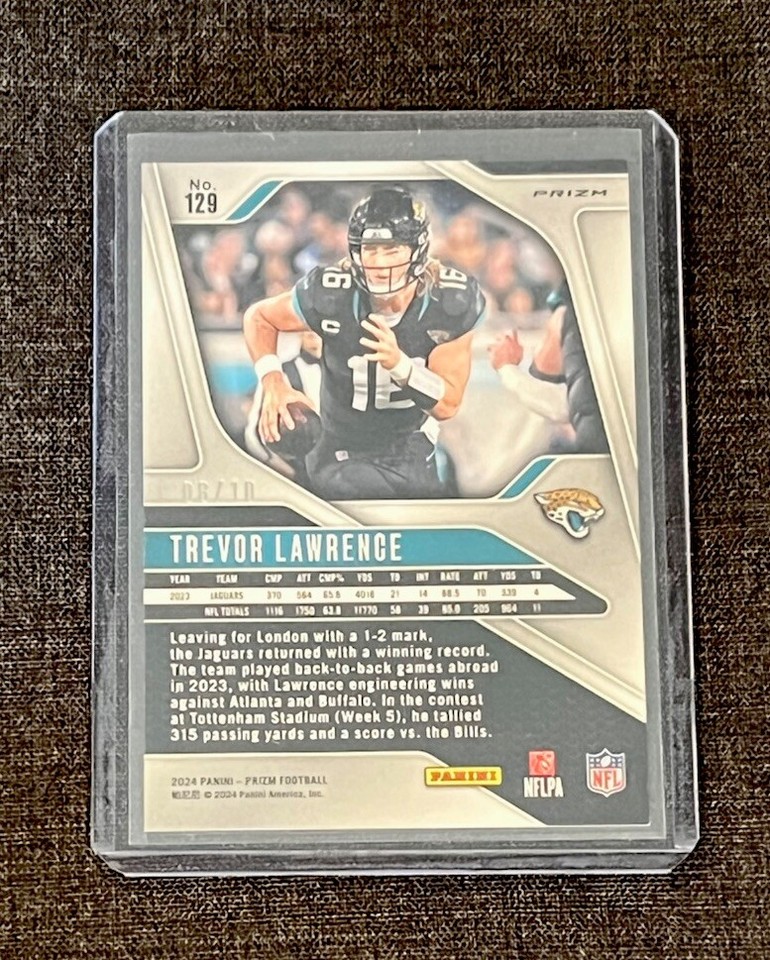 2024 Panini Prizm NFL #129 GOLD Shimmer FOTL /10 Trevor Lawrence ...