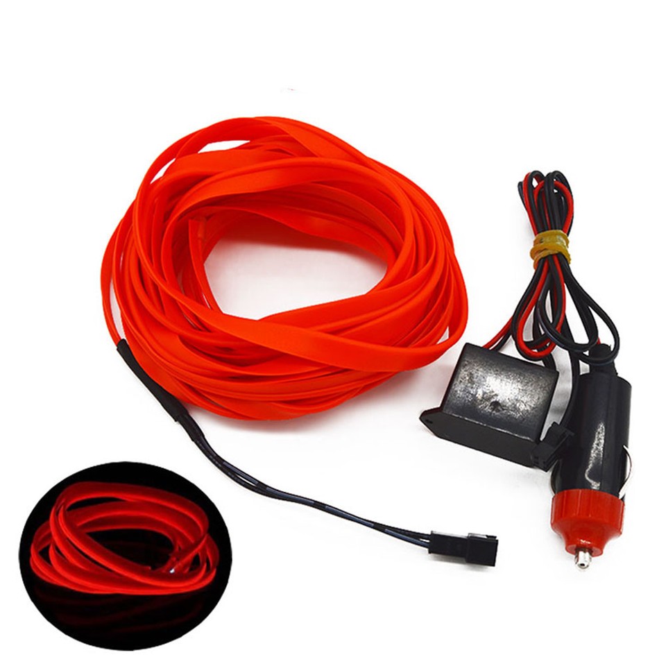 Car Interior Decorative Atmosphere Light Trim Lamp Strip Red Cold ...