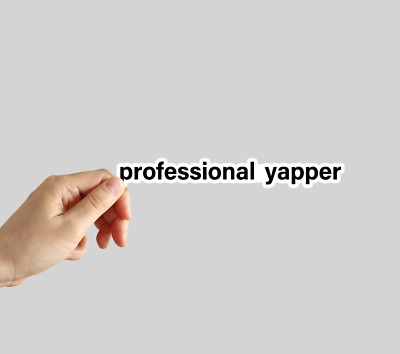 Professional Yapper Sticker Funny Meme Sticker Water Bottle Laptop ...