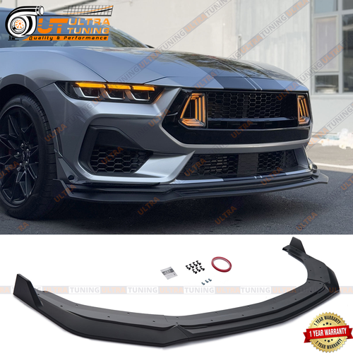 For 2024-2025 Ford Mustang Matte Black Front Bumper Lip PP Splitter ...