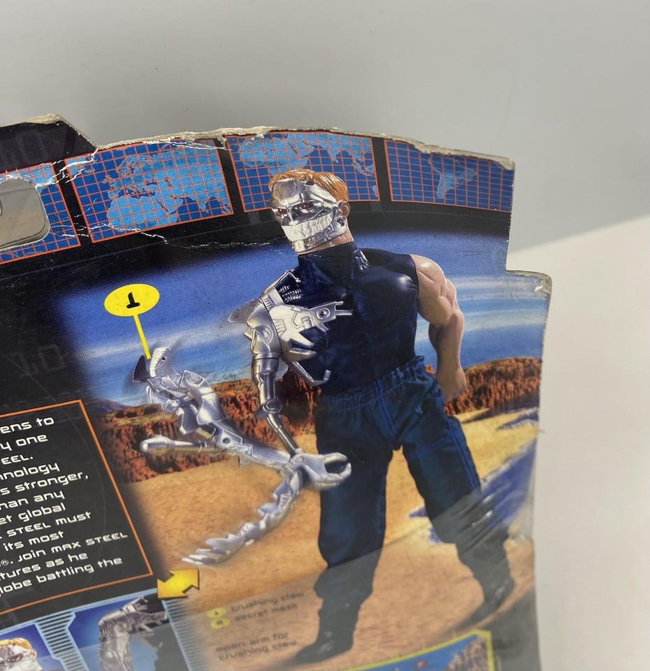 Max Steel Vintage 1999 Psycho Villain Action Figure W/ Snow Blind VHS ...