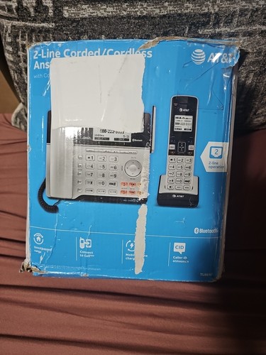 AT&T TL86103 2-Line Corded /Cordless Answering System with Connect To ...