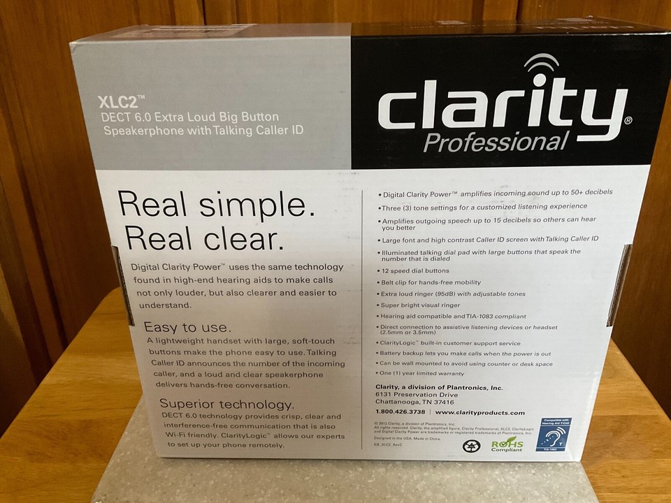 Phone for Hearing impaired, Clarity professional XLC2, Talking caller ...