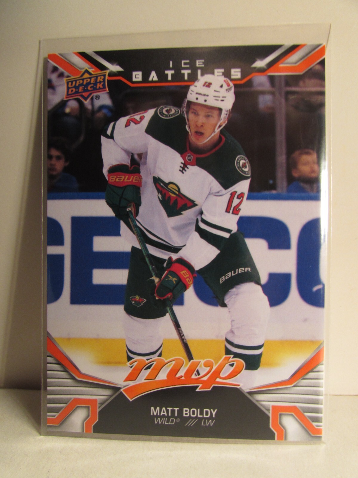 2022-23 UD MVP Ice Battles High Number SP RC Matt Boldy Minnesota Wild ...