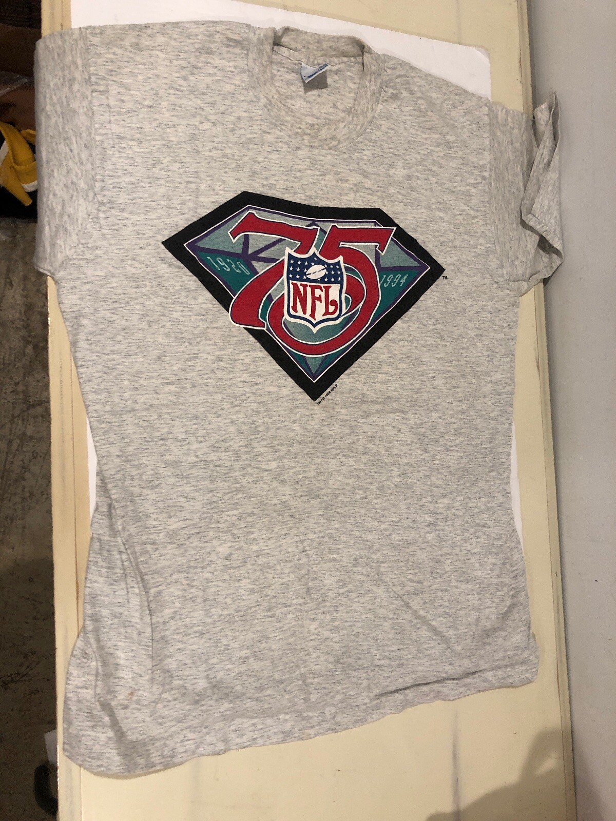 Vintage 1994 Trench Ultra Castrol NFL 75th Anniversary Celebration T ...