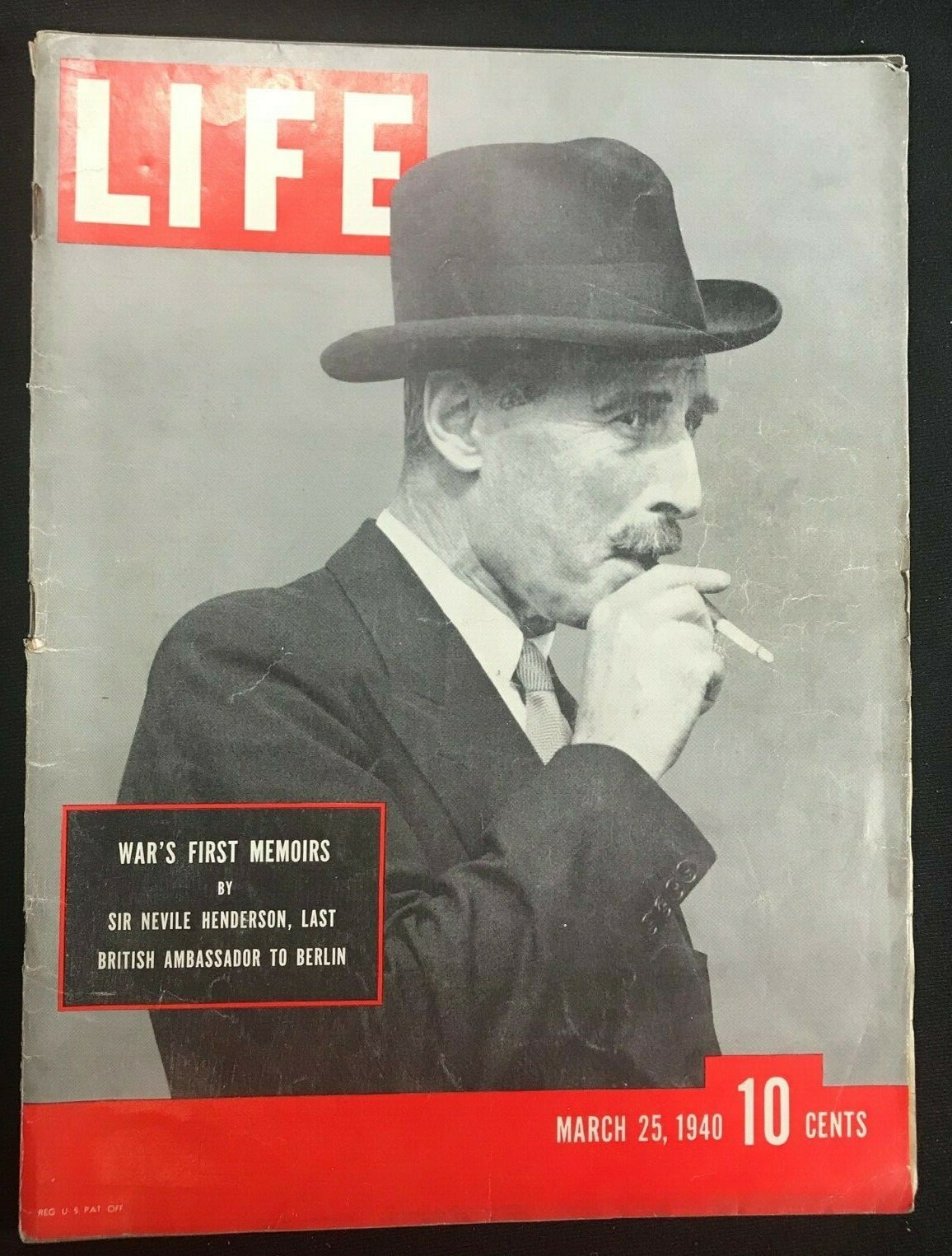 LIFE MAGAZINE Mar 25 1940 - SIR NEVILLE HENDERSON / Ernest Hemingway ...