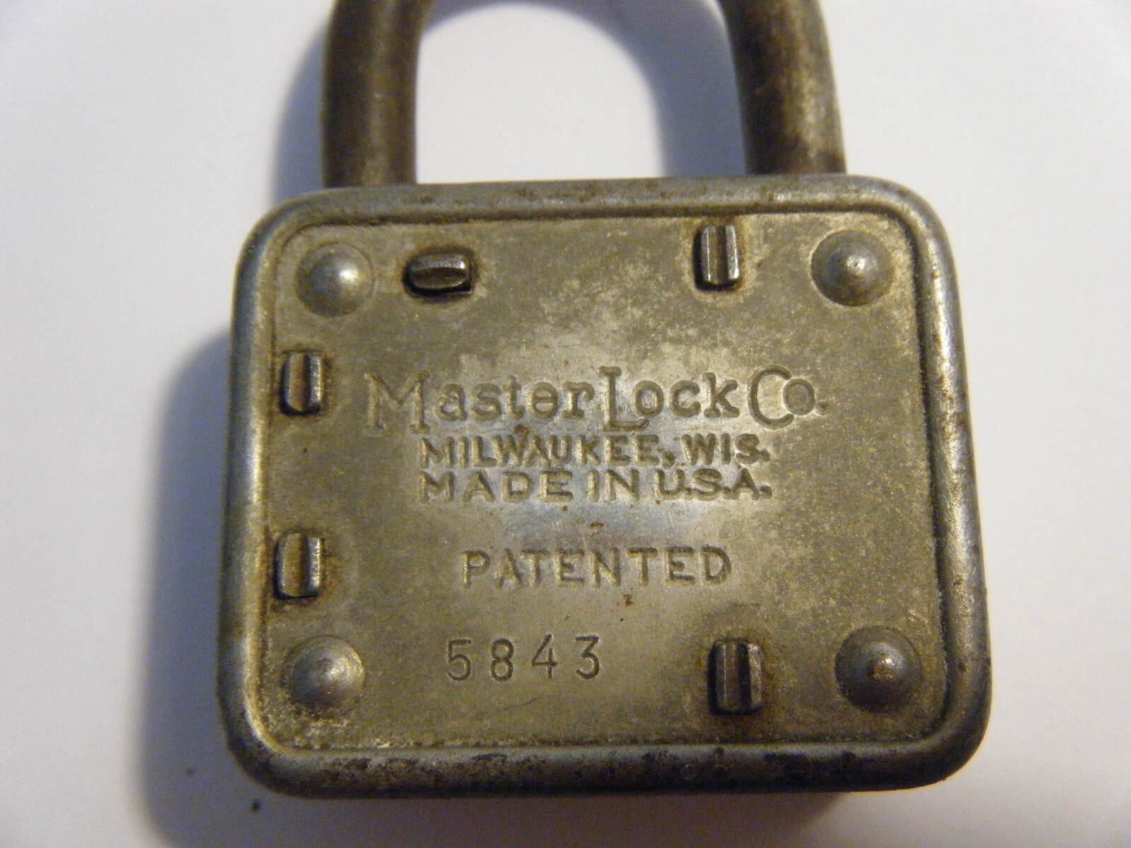 Vintage Master Lock #77 Padlock with Lion Head Logo + Working key | eBay