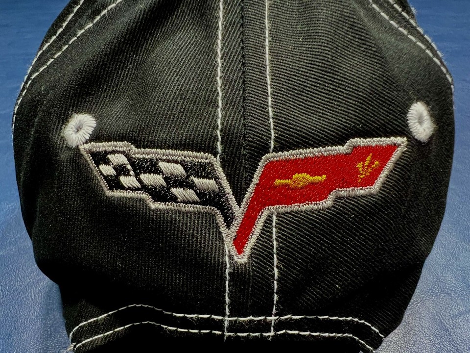 C6 CORVETTE BALL CAP, ADJUSTABLE STRAP, CORVETTE C6 FLAG ON BACK, BRAND ...