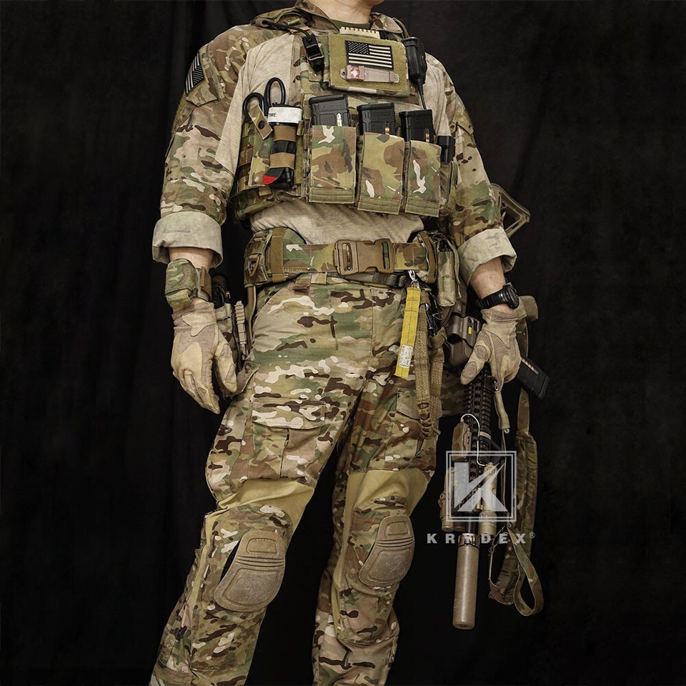 KRYDEX Ge3 Combat Uniform Tactical BDU Tops & Trousers w/ Elbow Pads ...