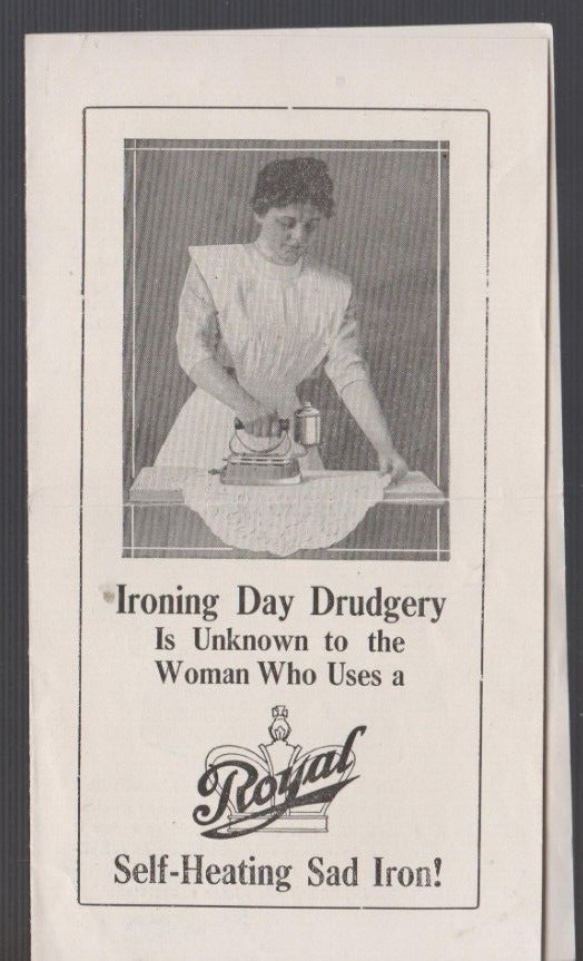 ROYAL SELF-HEATING IRON Ironing Housewives VINTAGE AD ADVERTISEMENT | eBay