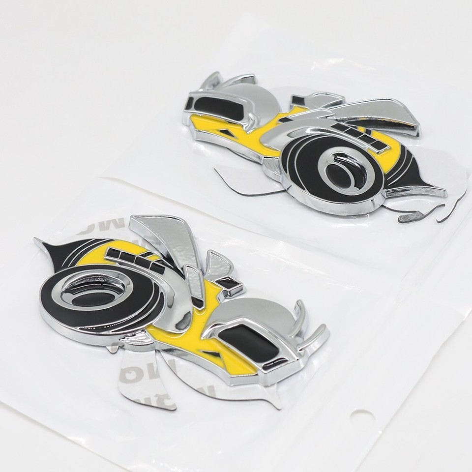 2PC Metal For Super Bee Car Fender Side Badge Emblem Bumblebee ...