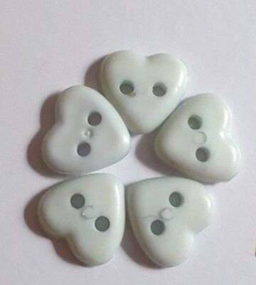 5 Vintage Button Blue Heart 2 Hole Novelty Sewing Crafts | eBay