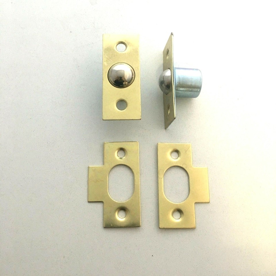 Bales Catch Door/Cupboard Roller Ball Latch + Keep Plate Brassed | eBay UK
