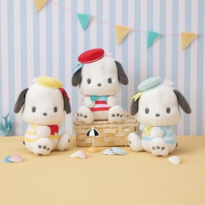 NEW! SANRIO Pochacco Plush Doll Small Mascot Set of 3 Namco Prize JAPAN ...