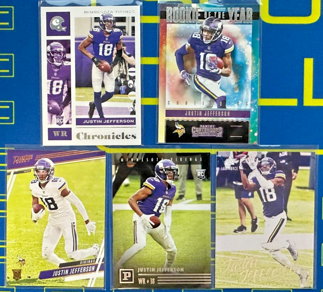 Justin Jefferson 5 Card Minnesota Vikings RC Lot! | eBay