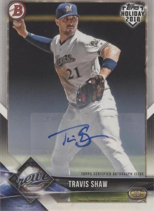 2018 Topps Holiday Bowman - Autographs Travis Shaw #TH-TSH /99 (AU) for ...