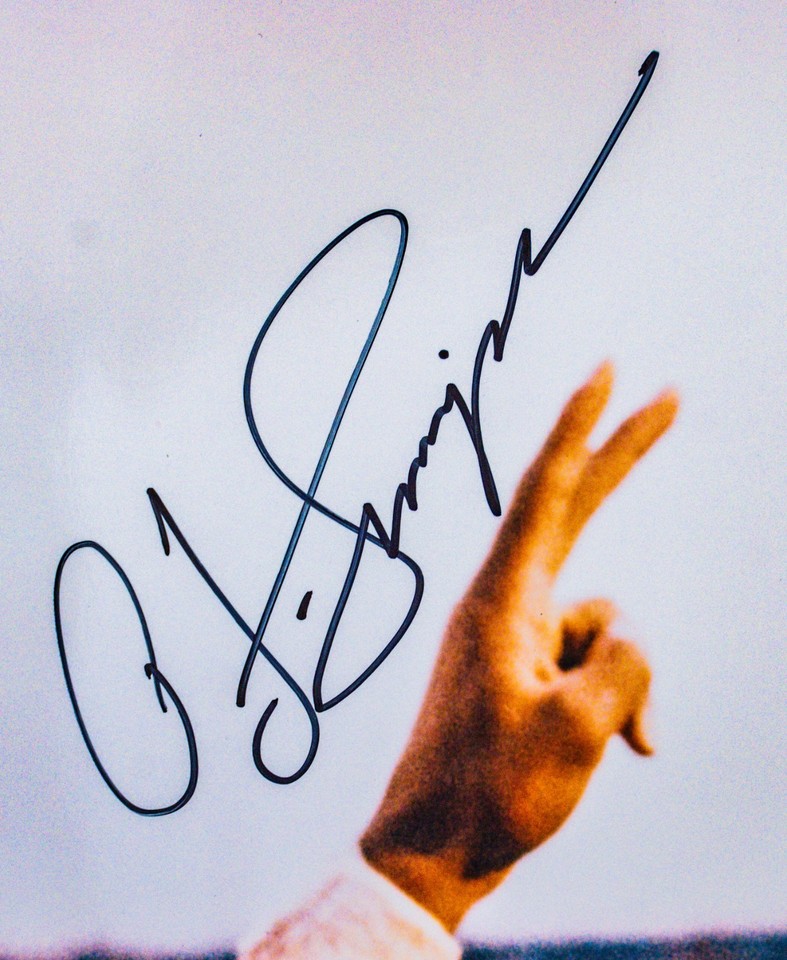 OJ Simpson Autographed 11x14 USC Last Game Photo BFA 10413 & OJ Cert ...