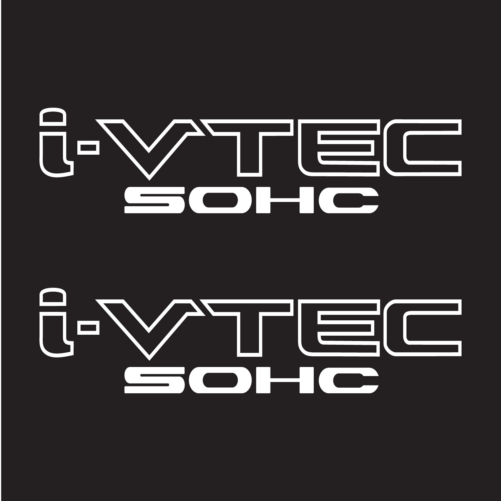 (2x) i-VTEC SOHC ( 10" x 2.5") Vinyl Decal Sticker for Honda Accord ...