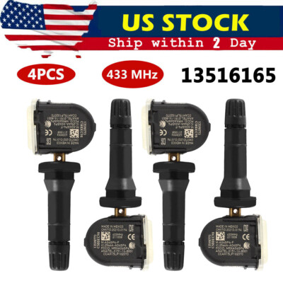 13516165 433MHz Set of (4) TIRE PRESSURE SENSOR TPMS for GM Buick Chevy ...