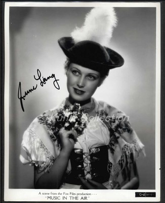 June Lang - Signed Vintage Celebrity Autograph Photo - Music in the Air ...