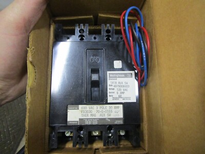 NOS In Box Westinghouse FB3030 3 Pole 600 Vac 30 Amp Thermal Magnetic ...