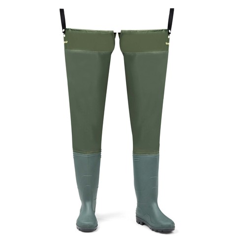 Nylon Thigh Hip Waders Waterproof Fly Coarse Fishing Muck Wader Thigh ...