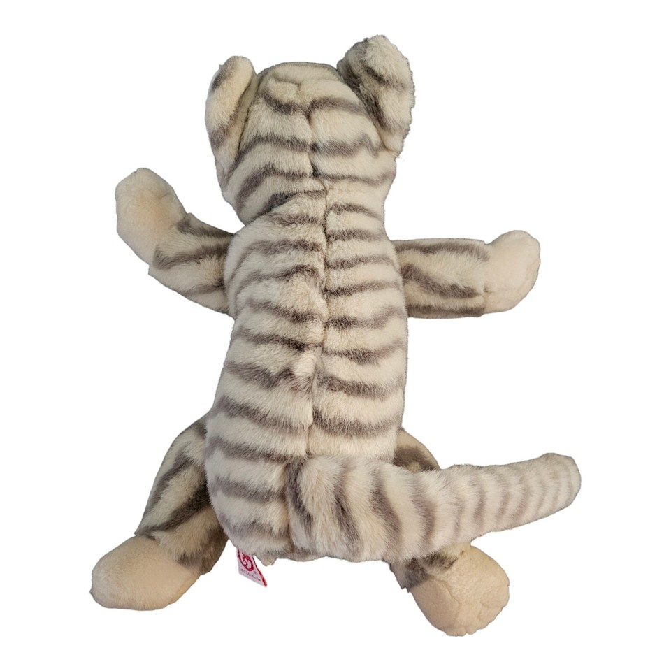 Ty Beanie Buddies Grey Striped Tabby Cat Kitten Stuffed Vintage Animal ...