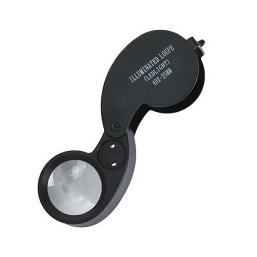 40x Small Size Magnifier With LED Lights Jewelry Watch Eye Glass Loop ...