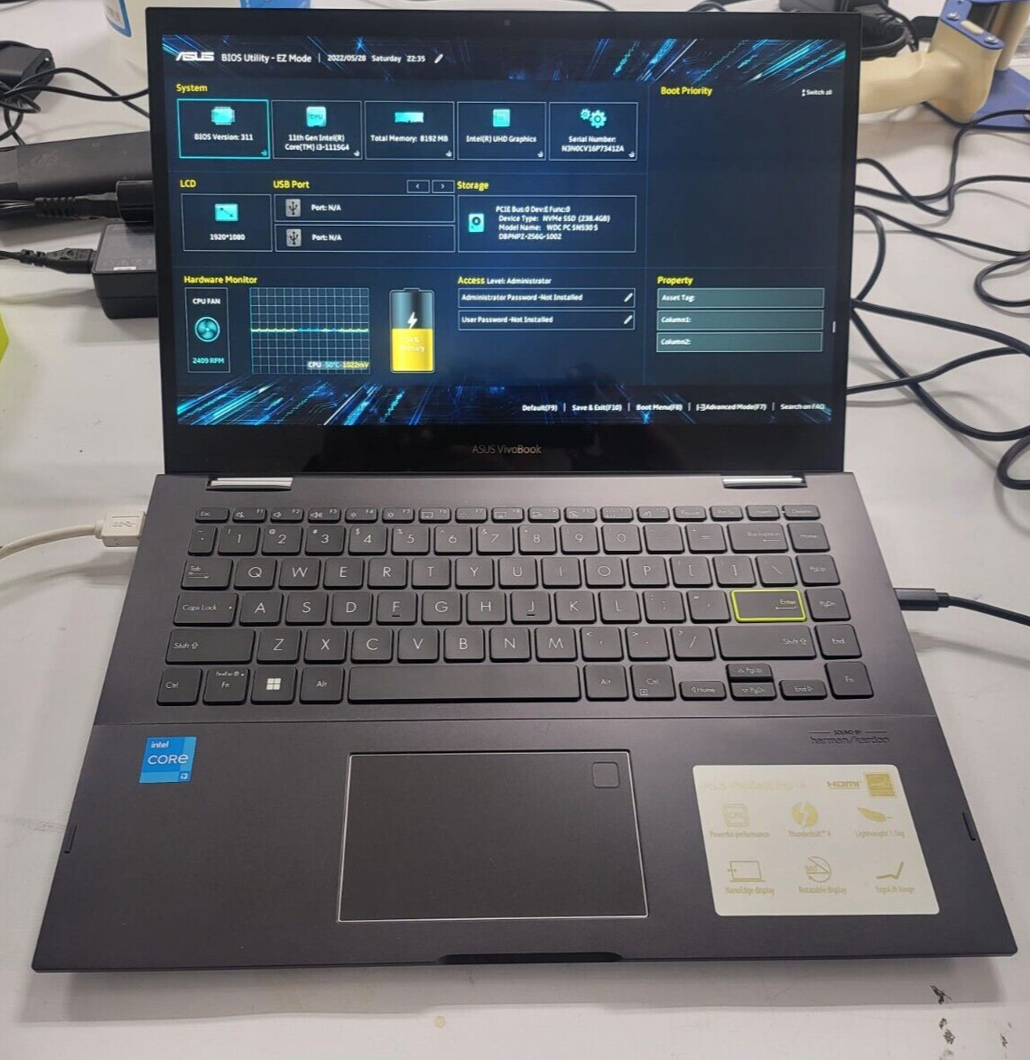 ASUS VIVOBOOK FLIP 14 TP470E core i3-1115G4 8GB RAM 256GB SSD Win 11 | eBay