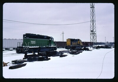 Railroad Slide - BNSF #7000 Locomotive 2002 Train Yard Burlington ...