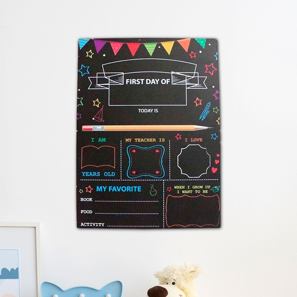 First Day Last Day of School Chalkboard Double Sided Kindergarten Photo ...