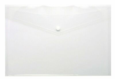 120 x A4 Press Stud Wallet Plastic Document Holder Folder File Popper ...