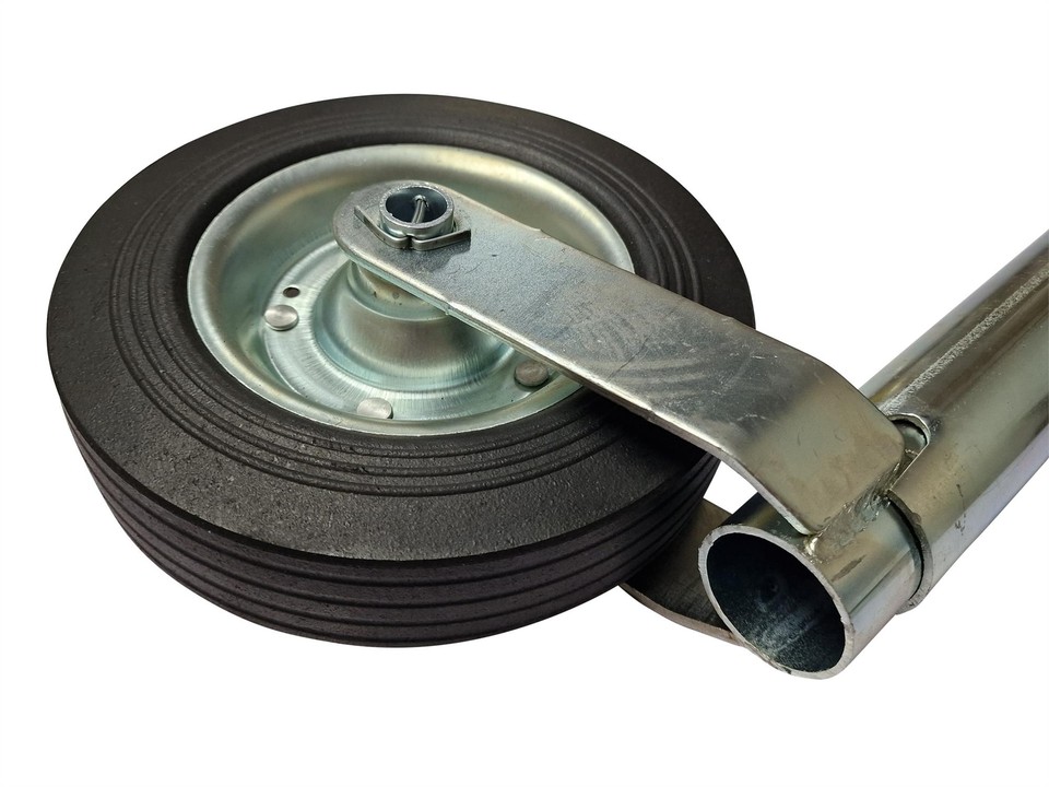 Heavy Duty Jockey Wheel 48MM (Metal Rim Wind Up Handle Caravan Trailer ...