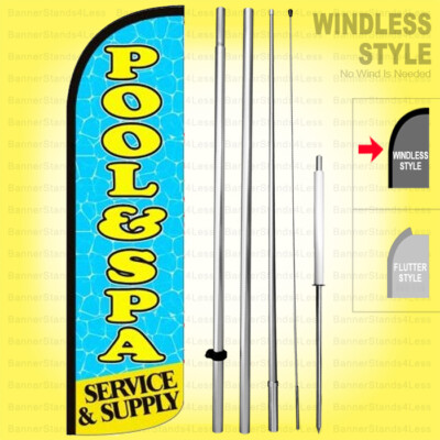 POOL & SPA SERVICE & SUPPLY - Windless Swooper Flag Kit 15' Feather ...