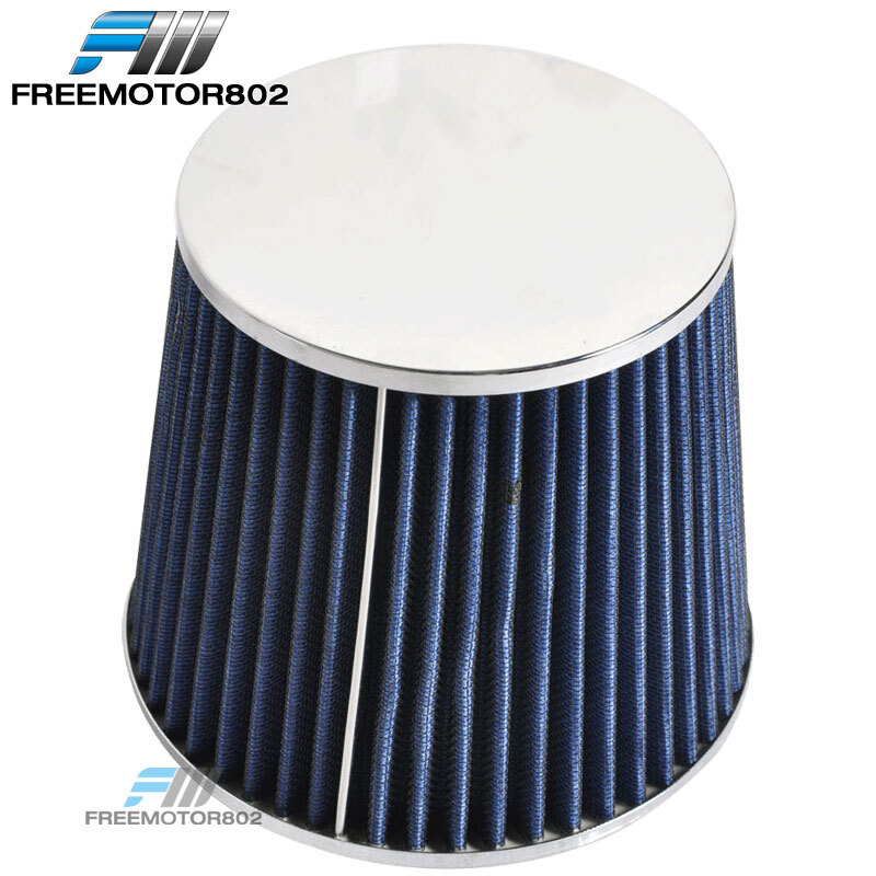 Blue 3 Inch Performance Inlet Cone Air Filter Intake Universal For Most ...