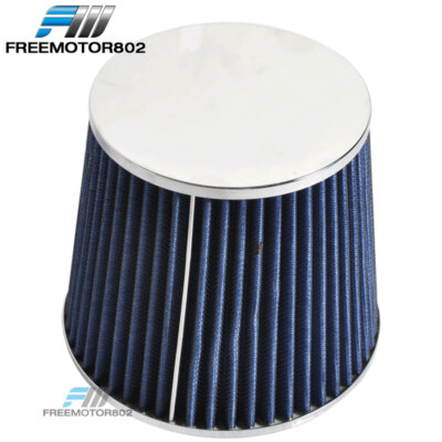 Blue 3 Inch Performance Inlet Cone Air Filter Intake Universal For Most ...