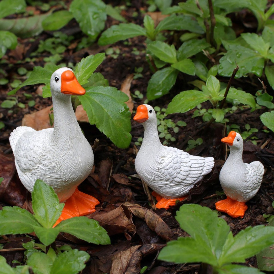 Goose Sculpture Home Decor Garden Statue Goose for Lawn Indoor Outdoor ...