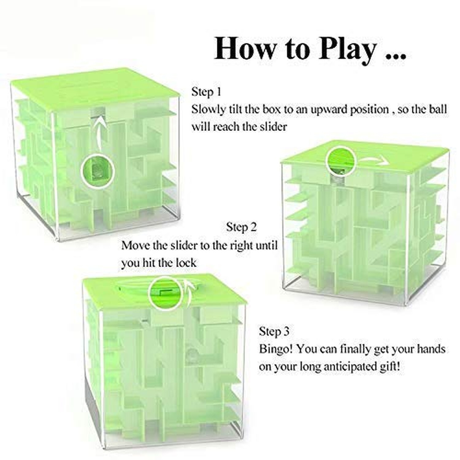 Marstoy Money Maze Puzzle Box, Money Holder Puzzle Gift Money Puzzle ...