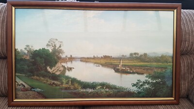 B W Leader, Smooth Severn Stream Painting 1886. The Severn at Worcester ...