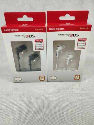 Casque écouteur earbuds Noir Blanc Officiel Neuf Nintendo 3DS Ds Lite ...