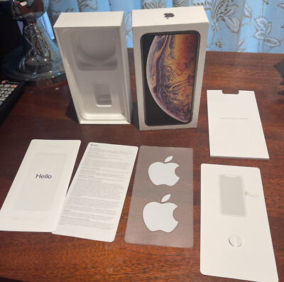 Genuine iPhone XS Xs Max Gold Apple Retail Packaging Stickers with Box ...