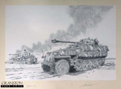 Military Pencil Drawing German anti-tank gun Pak40 Albert Kerscher ...