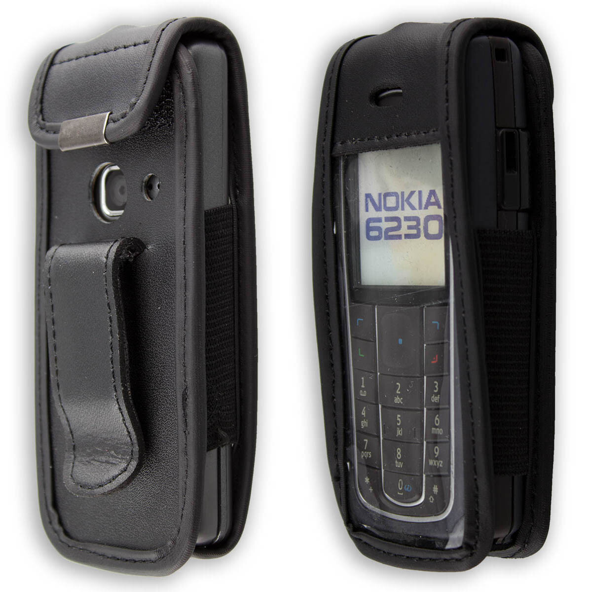 caseroxx Leather-Case with belt clip for Nokia 6230, 6230i in black ...