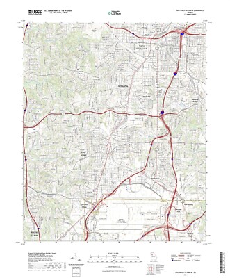 Southwest Atlanta, GA - 2024 Topographic Map Reproduction, USGS ...