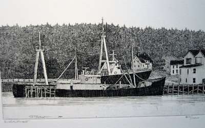 JONATHAN TALBOT ORIGINAL ETCHING "RIVERPORT" | eBay