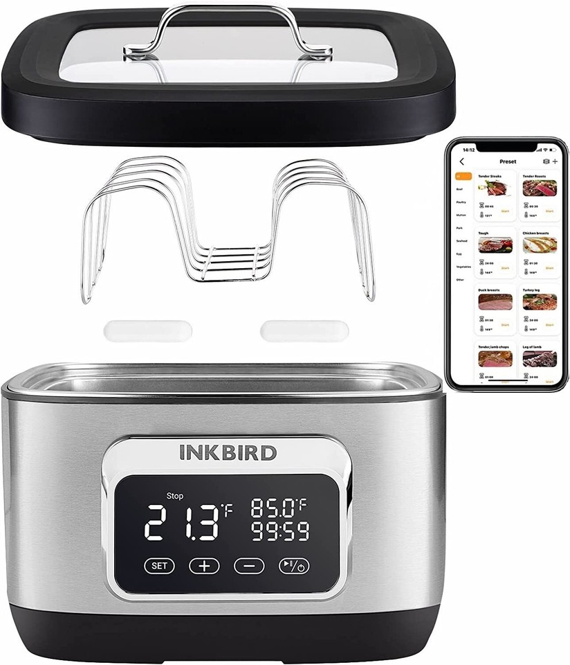 Wi-Fi Electrics Slow Cooker Sous Vide Circulation With Lid Lock Rack ...