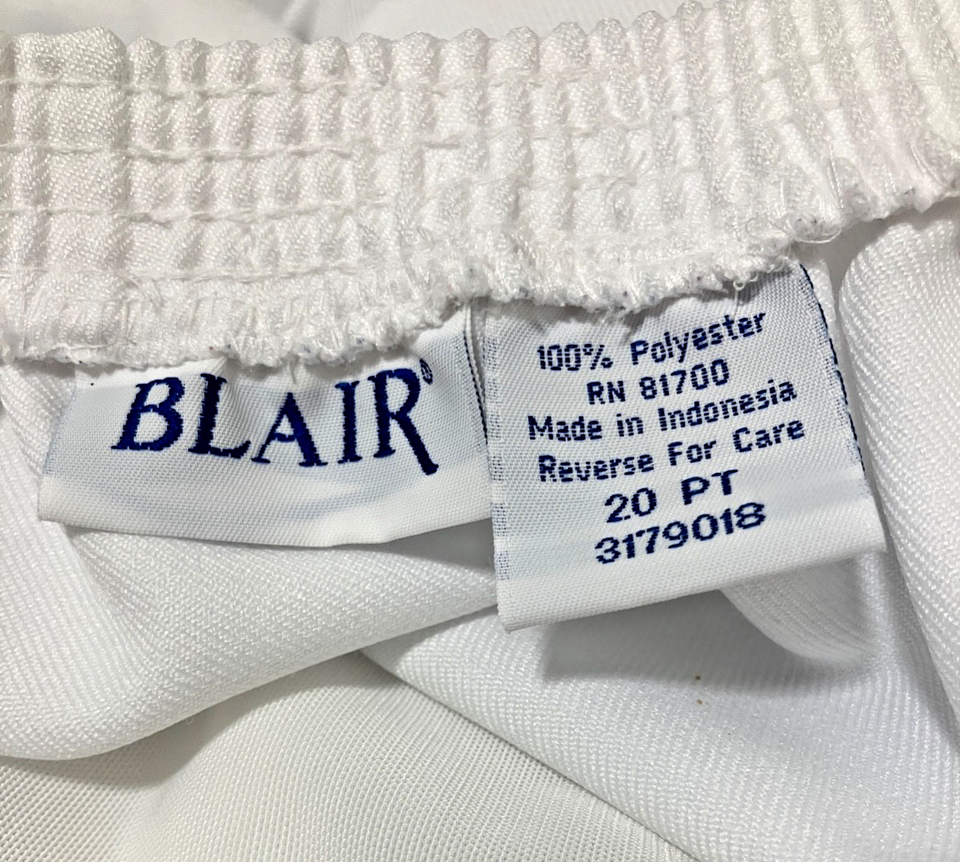 BLAIR - WHITE STRAIGHT SKIRT - 20 PT - ELASTIC WAIST - 2 SIDE POCKETS ...