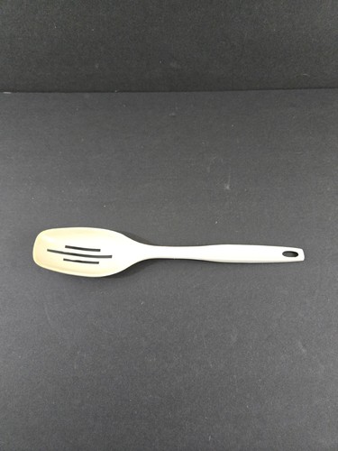 Vintage Foley Nylon Plastic Slotted Spoon 11" Off White Cream Kitchen ...