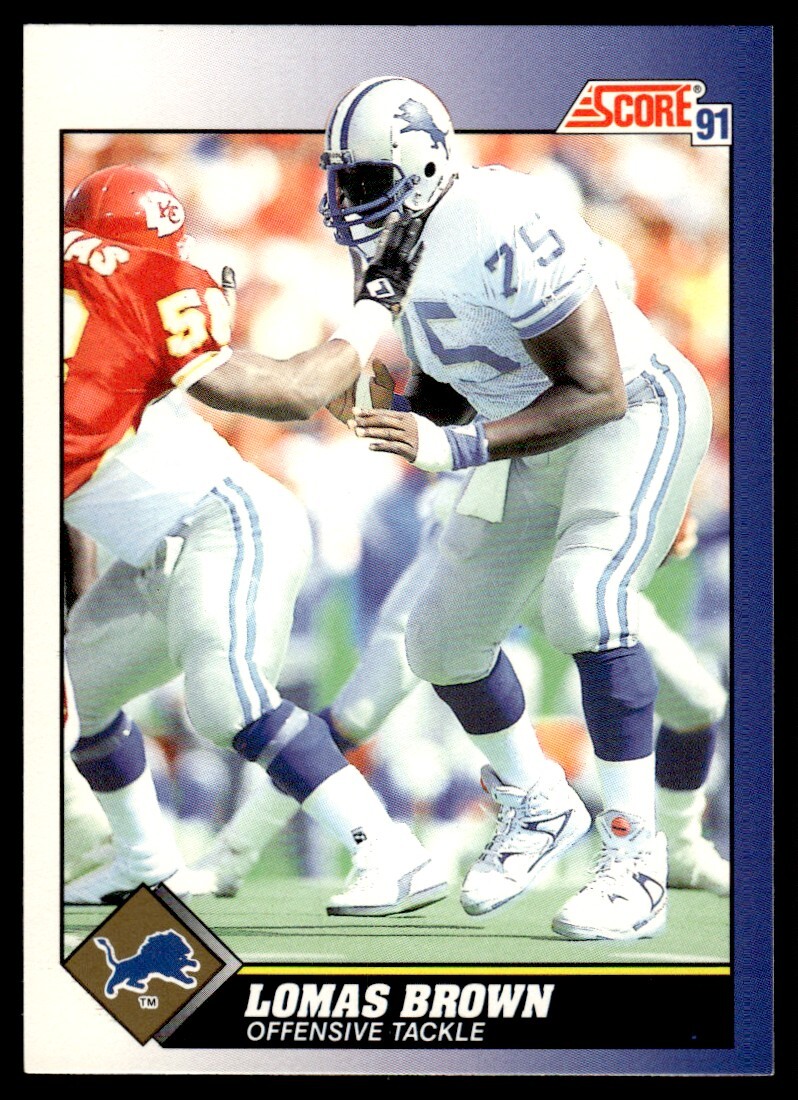 1991 Score Lomas Brown Detroit Lions #106 | eBay